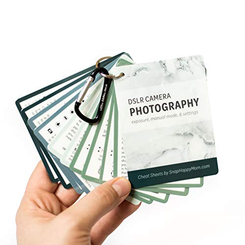 DSLR Cheat Sheet Cards for Canon, Nikon and Sony Cameras - Plastic Quick Reference Photography Cards | Camera Settings, Exposure & Manual Mode (Classic)
