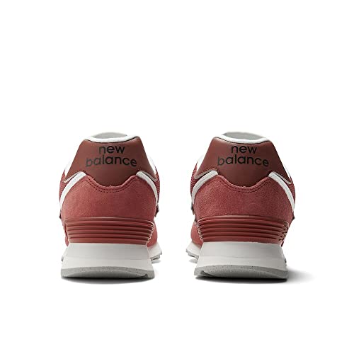 New Balance Men's 574 V2 Spilled Paint Sneaker, Red/White, 8