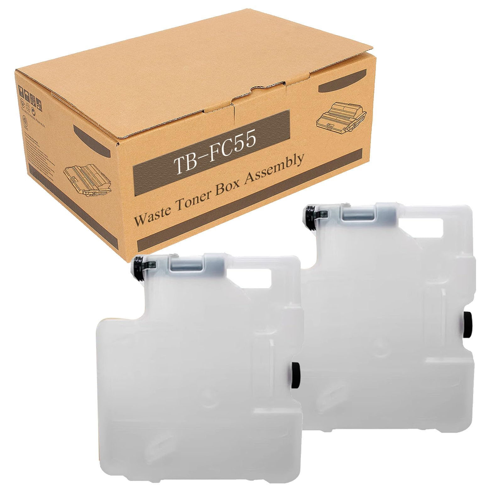 BBAUER TB-FC55 Waste Toner Box,Toner Collection Unit Replacement for Toshiba,Work for E-Studio 5520 6520 6530 5540 6540 6550C Printer 2 Pack