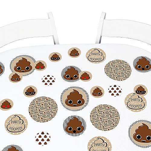 Party 'Til You're Pooped - Poop Emoji Party Giant Circle Confetti - Party Decorations - Large Confetti 27 Count