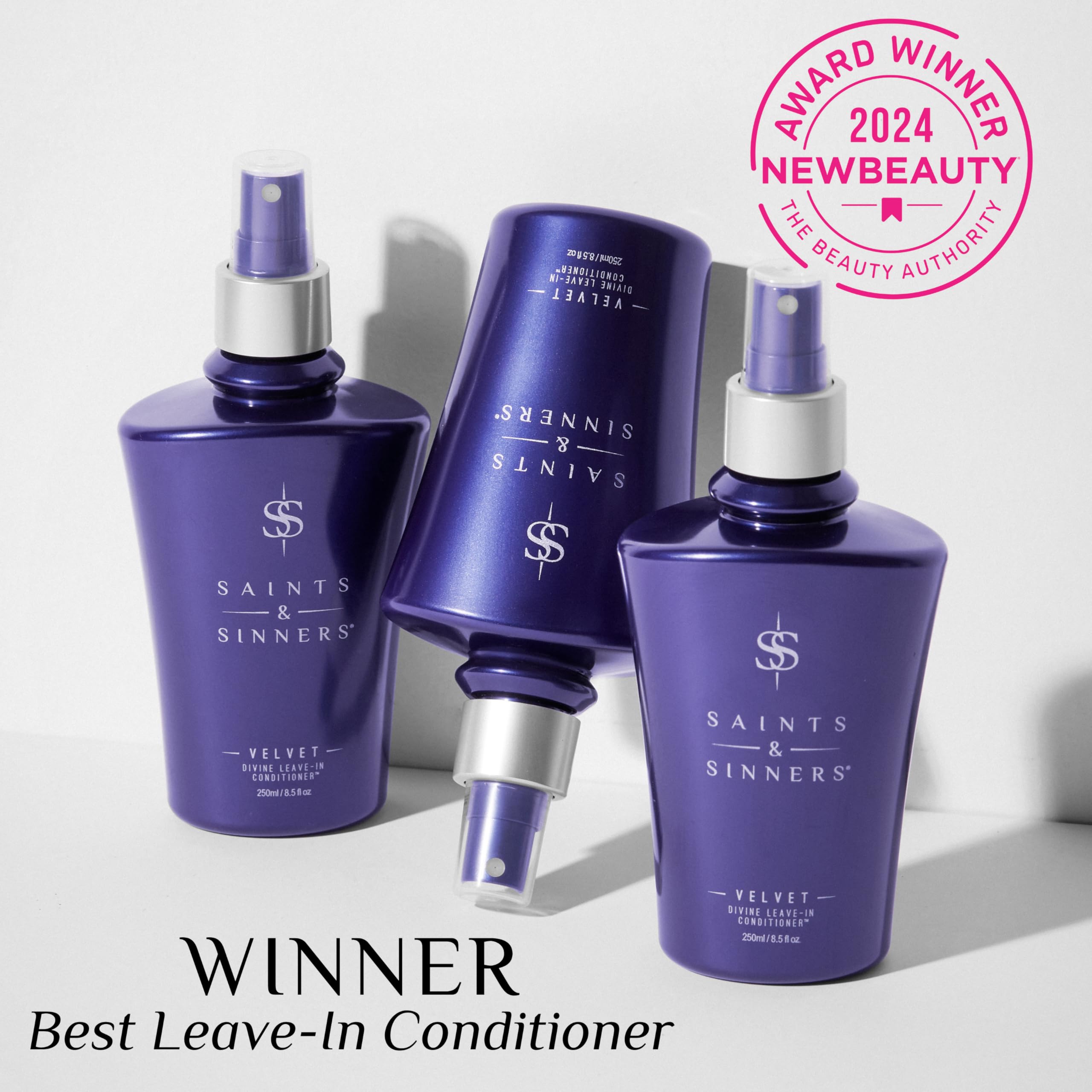 Saints & Sinners Award-Winning Velvet Divine Leave-In Conditioner Spray. Helps Dry, Frizzy, Coarse, Tangled, & Damaged Hair. Adds Moisture & Shine
