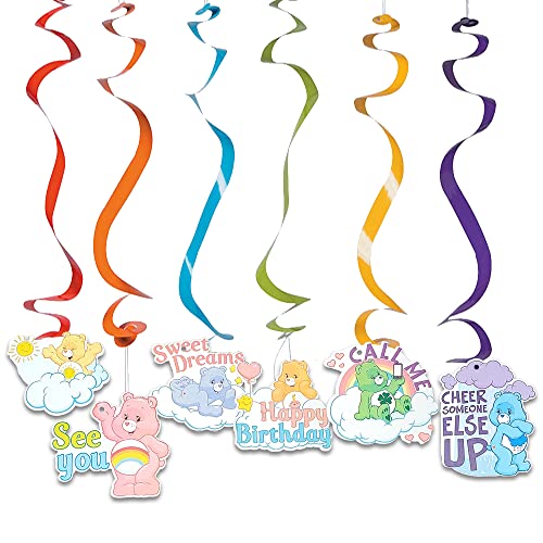 JEWELESPARTY 6PC SWIRLS CAREBEAR CARE BEAR PARTY SUPPLIES FAVOR DECORATIONS DECOR THEME IDEA CELEBRATION HAPPY BIRTHDAY GIFT
