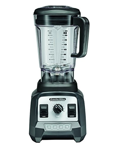 Proctor Silex Commercial 55000 High-Performance Blender, 2.4 Peak hp, Variable Speed Dial, BPA-Free 64 oz./1.8 L Container, 17.32" Height, 7.6" Width, 8.69" Length, Black