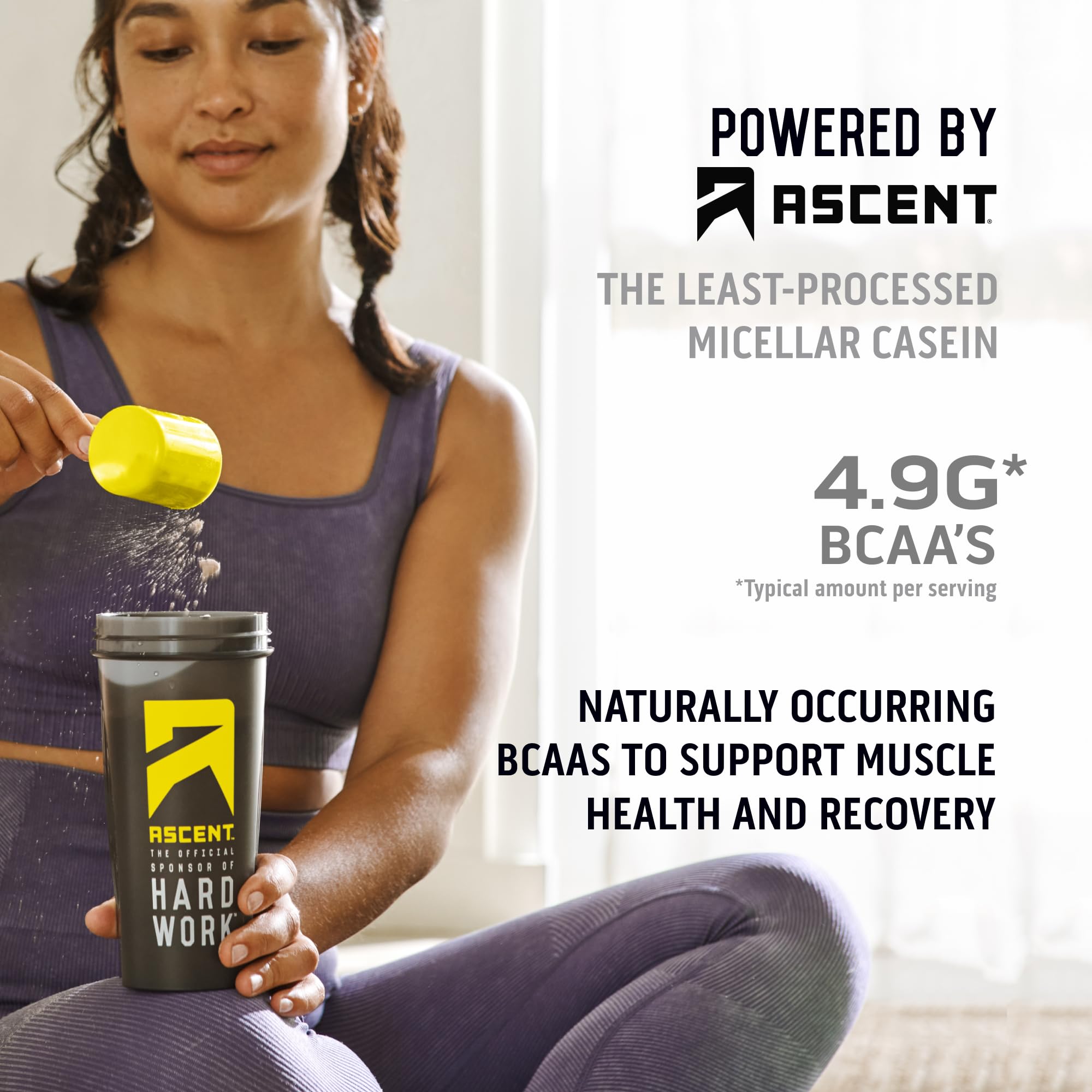 Ascent Native Fuel Micellar Casein Protein Powder - 64 Ounce (Pack of 1) - Chocolate