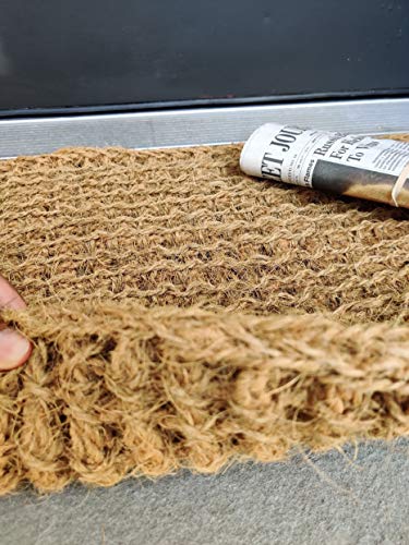 Kempf Rectangle Dragon Coco Coir Doormat, 22-inch by 36-inch, Entrance Mat, Indoor Outdoor, Natural Fiber Mat, Large Size