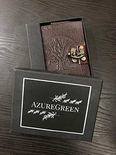 Leather Celtic Tree of Life Book of Shadows Blank Spell Book Wicca