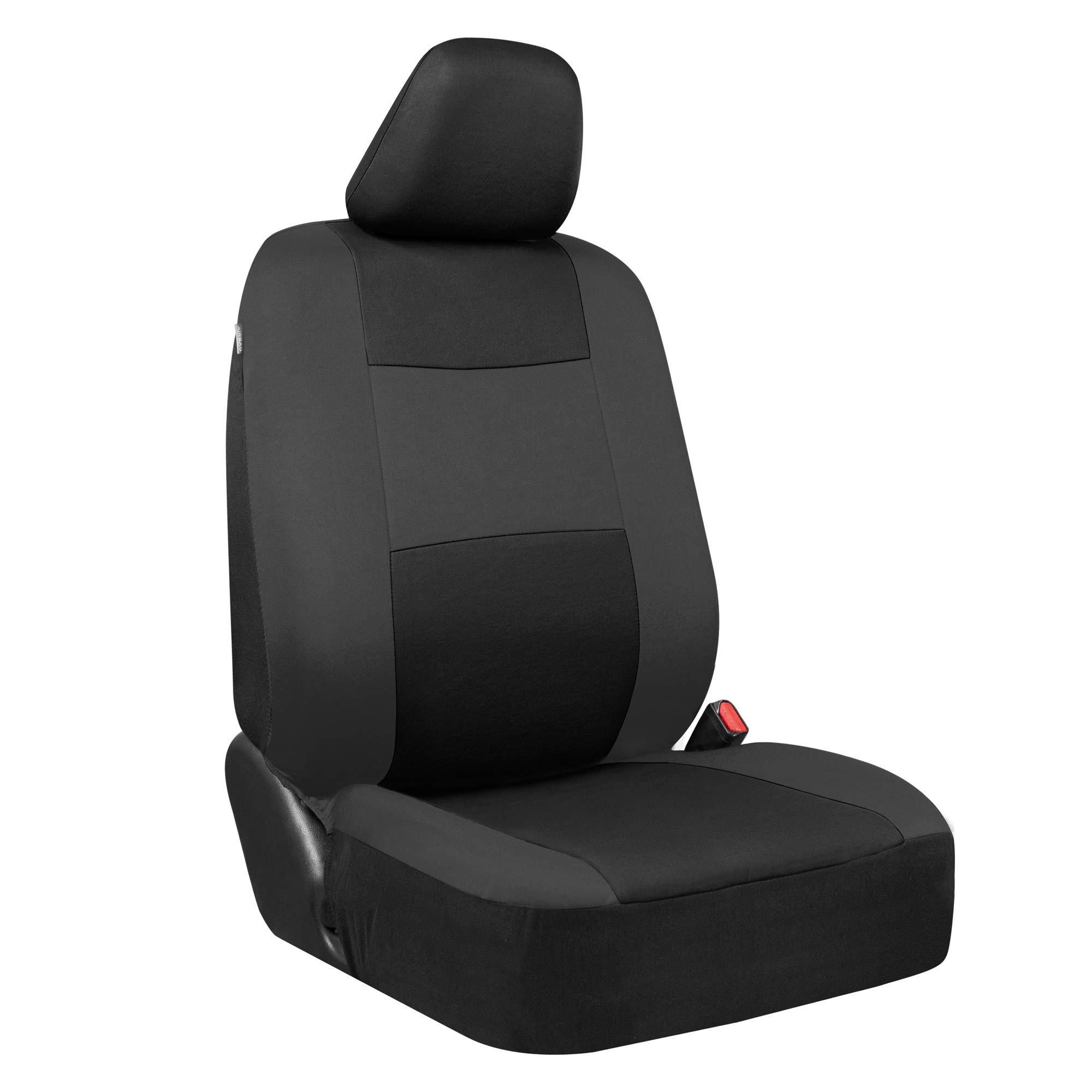 BDK PolyPro Car Seat Covers Full Set in Reverse Charcoal β Front and Rear Split Bench Seat Covers for Cars, Easy to Install, Accessories for Auto Trucks Van SUV