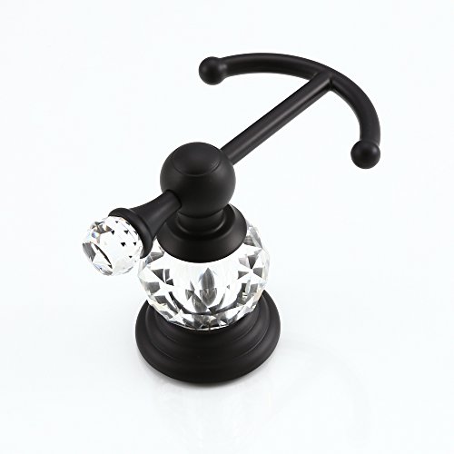 Ruddock YR6-1 Antique Oil-rubbed Bronze Robe Hooks Bathroom Crystal Brass Towel Hooks Accessories,Copper Bathroom Hardware