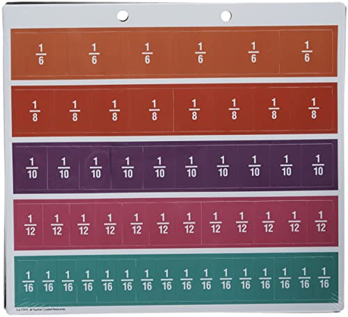 Teacher Created Resources Fraction Tiles Magnetic Accents (77245), Multi
