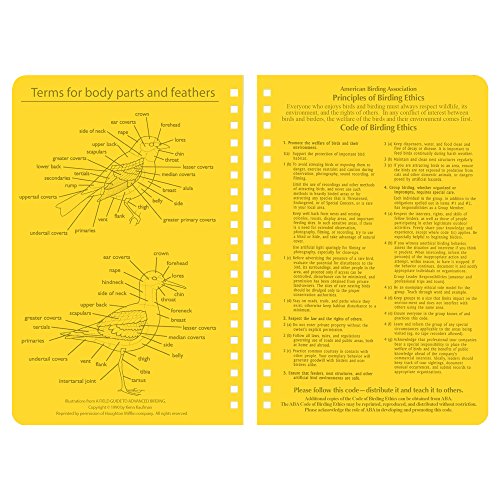 Rite in the Rain All Weather Spiral Notebook, 4 5/8" x 7", Yellow Cover, Birders Journal (No. 195)