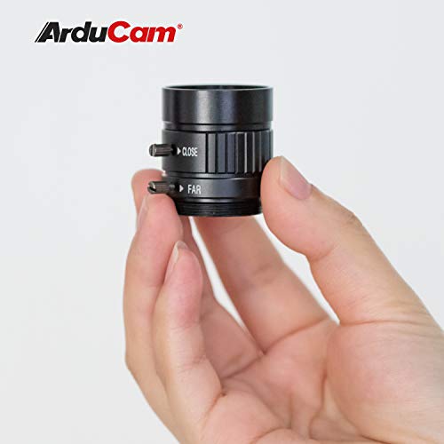 Arducam CS-Mount Lens for Pi HQ Camera, 16mm Focal Length with Manual Focus and Adjustable Aperture