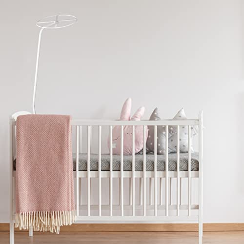NUOBESTY Mosquito Net Stand, Mosquito Net Holder Clip- On Crib Canopy Holder Rack Mosquito Net Accessories for Baby Crib Bed