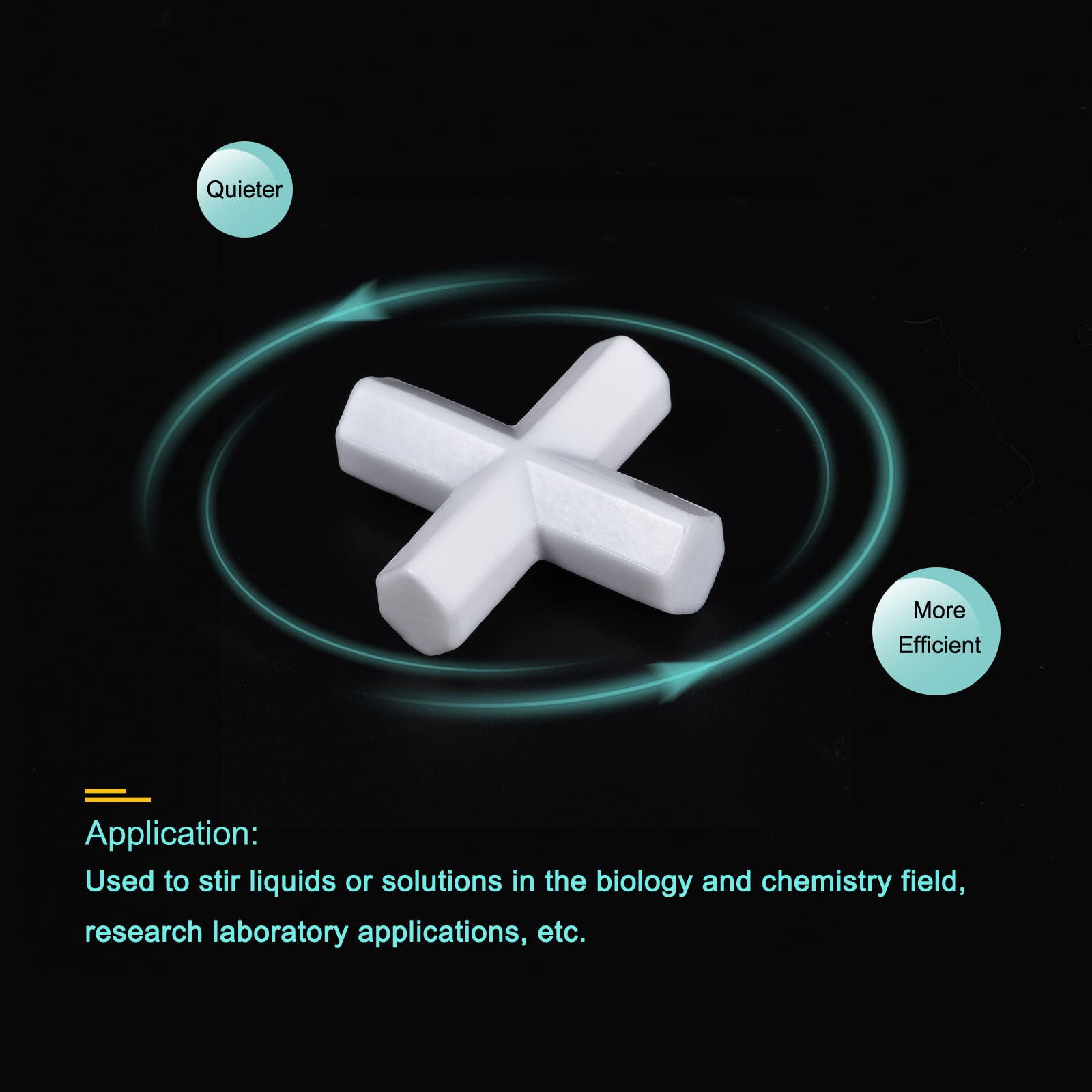 MECCANIXITY Magnetic Stirrer Mixer Stir Bar Rod Cross/Gear Shape Coating Magnet White for Laboratory 2in1 Set
