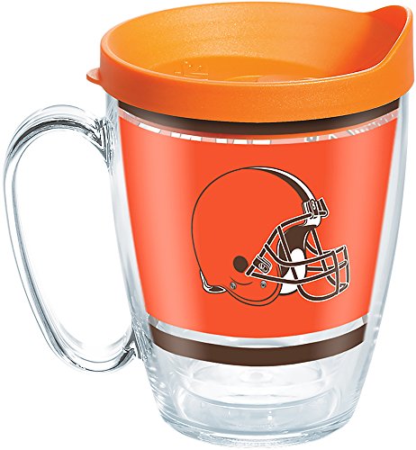 Tervis Made in USA Double Walled NFL Cleveland Browns Insulated Tumbler Cup Keeps Drinks Cold & Hot, 16oz Mug, Legend