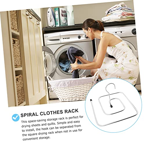 GATHINESS 2pcs Swivel Hanger Quilt Blanket Kids Hangers Folding Clothes Rack Spiral Quilt Rack rotatable Spiral Hanger Clothes Drying Racks Hanging Rack Space-Saving Organizer to Rotate Sock
