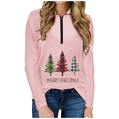 ayaso Womens Xmas Long Sleeve Crew Neck Top Comfy Sweater Loose Tees Printed Pullover Casual Sweatshirts Graphic Blouse