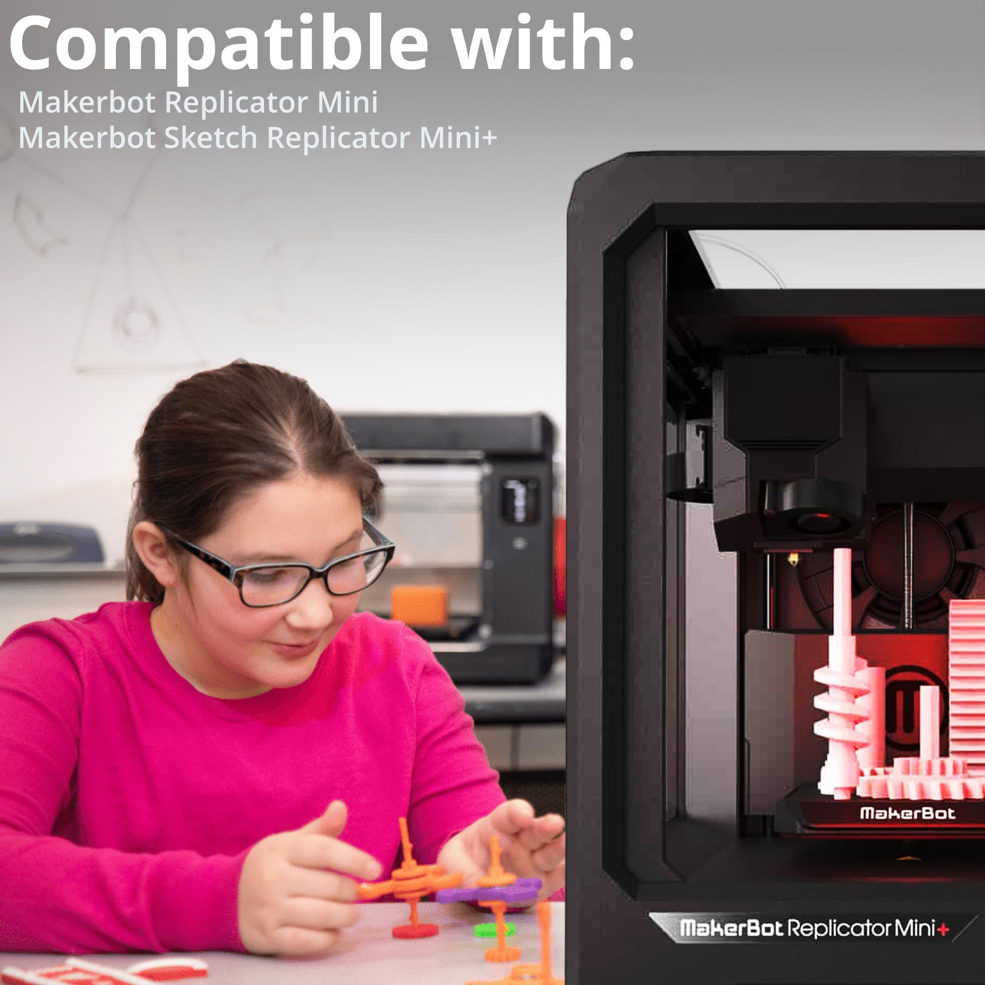 MakerBot-MP05823 PLA Filament, 1.75 mm Diameter, Small Spool, Black