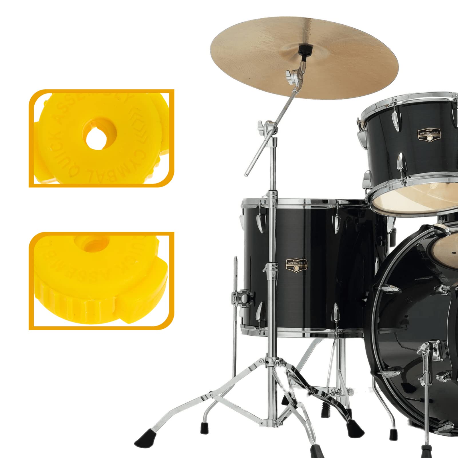 ARTIBETTER Drum Cymbal Nut Drum Set Practice Cymbal Low Volume Cymbal Pack Mute Cymbal Set
