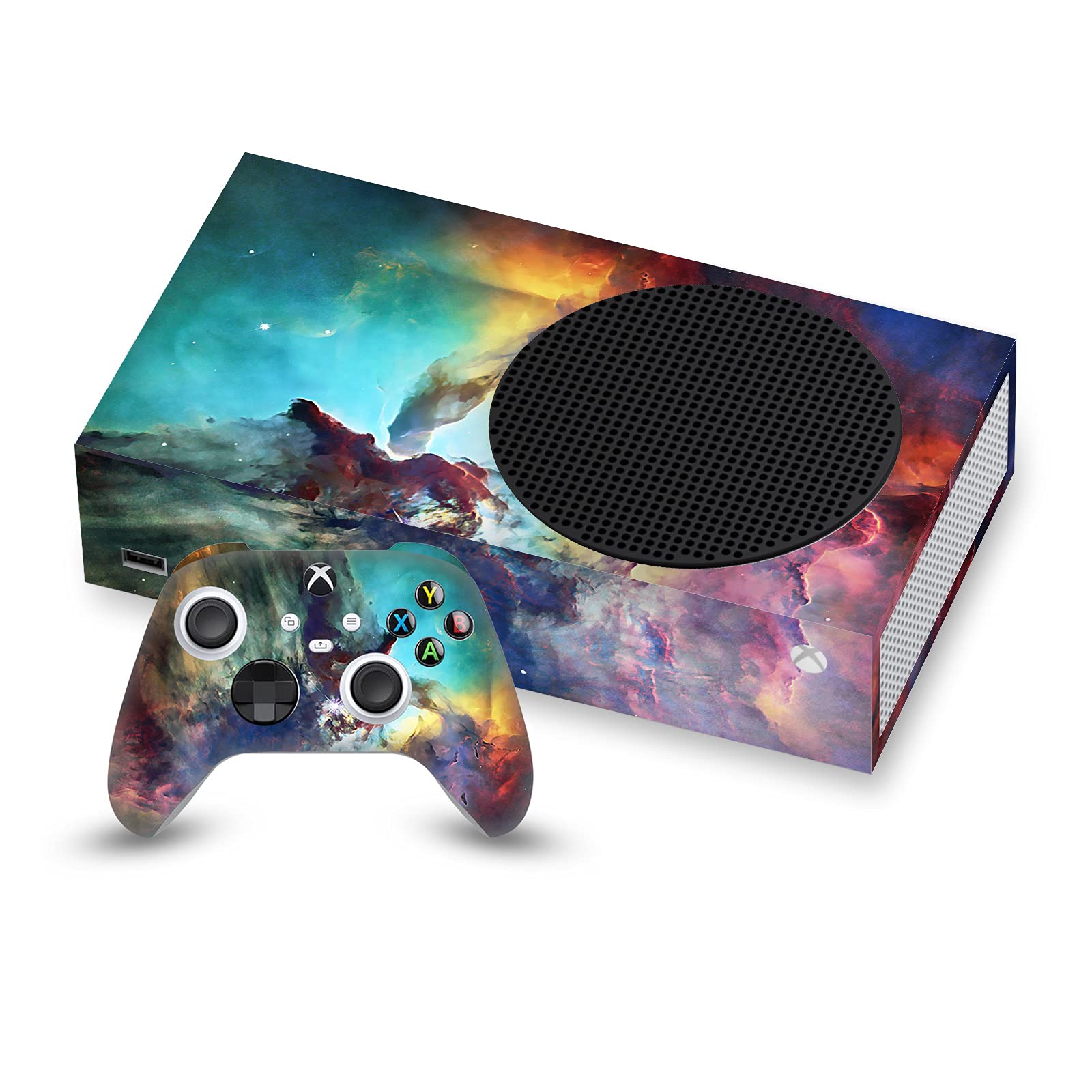 Head Case Designs Officially Licensed Cosmo18 Lagoon Nebula Art Mix Vinyl Sticker Gaming Skin Decal Cover Compatible With Xbox Series S Console and Controller Bundle