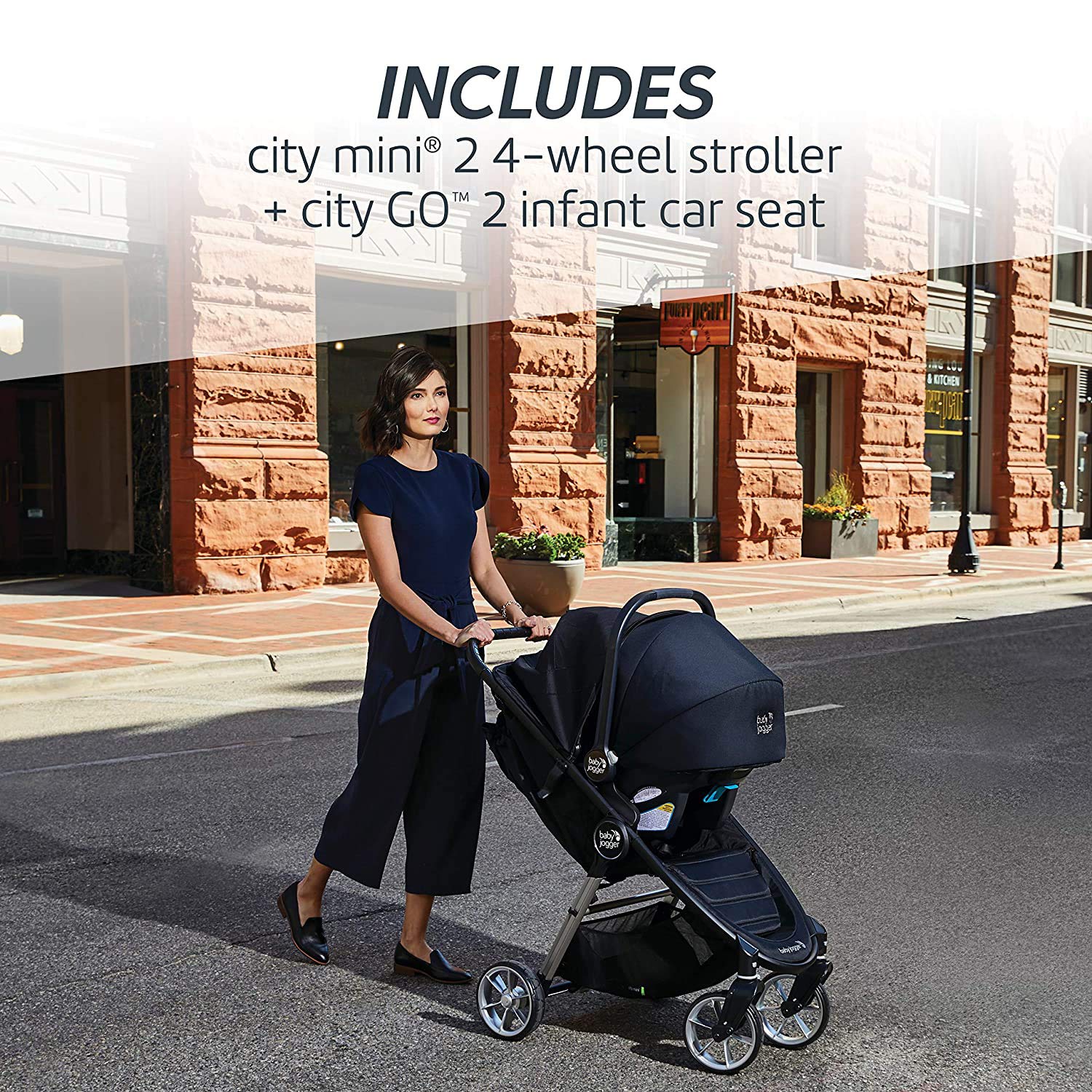 Baby Jogger City Mini 2 4,Wheel Travel System, Jet