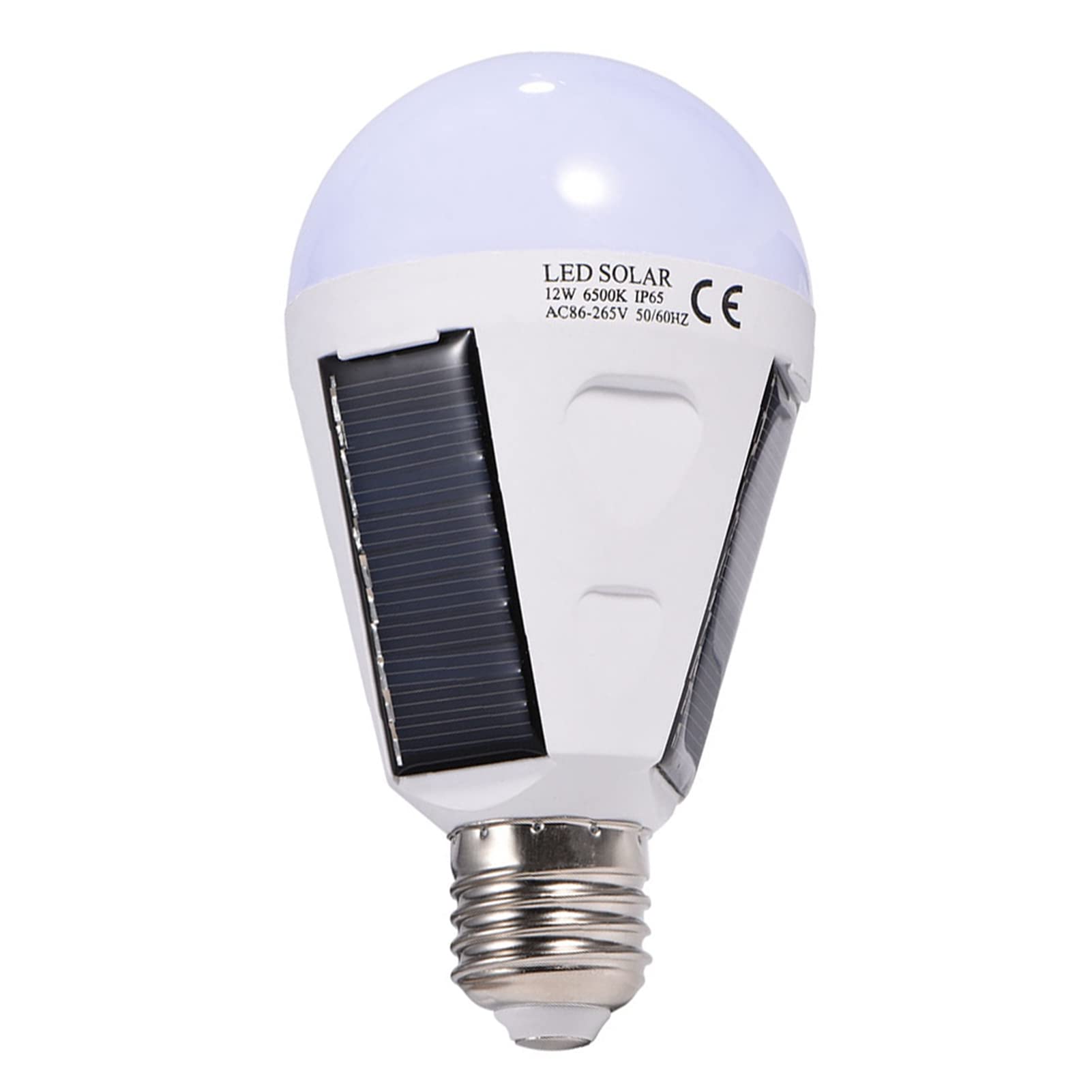 Solar Light Bulbs, Emergency Solar Rechargeable Light Bulbs, Outdoor Waterproof Camping Lamps for Tent, Portable LED Light Bulb for Shed Night, Emergency Power Outage and Outside(12W)