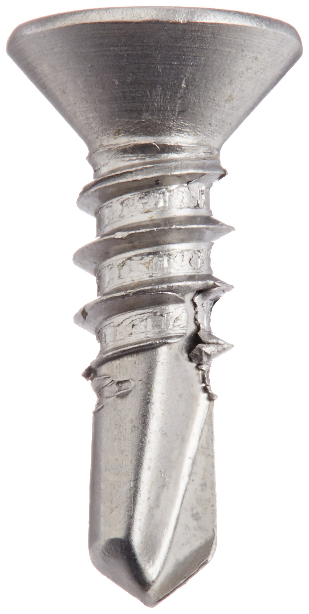 Small Parts 0608KPF410 410 Stainless Steel Self-Drilling Screw, Plain Finish, 82 Degree Flat Head, Phillips Drive, #2 Drill Point, #6-20 Thread Size, 1/2" Length (Pack of 50)