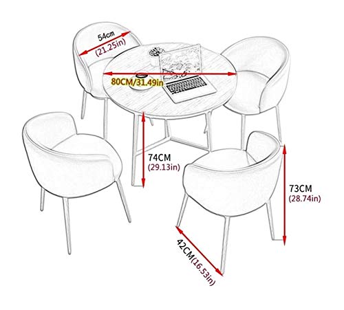 IWQHQXR Office Conference Table, Coffee Leisure Table and Chair Set Kitchen Study Bedroom Living Room Creative Display Round Dining Table Home Leisure Area Tea (Color : Style C) (Color : Grey)