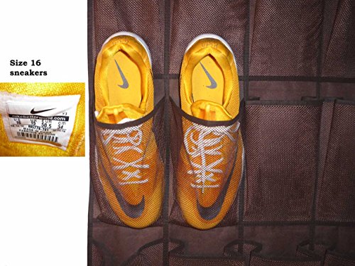 Roomganize Large Shoe Organizer, Sneaker Rack, for Men's Big Shoes (Bison Brown)