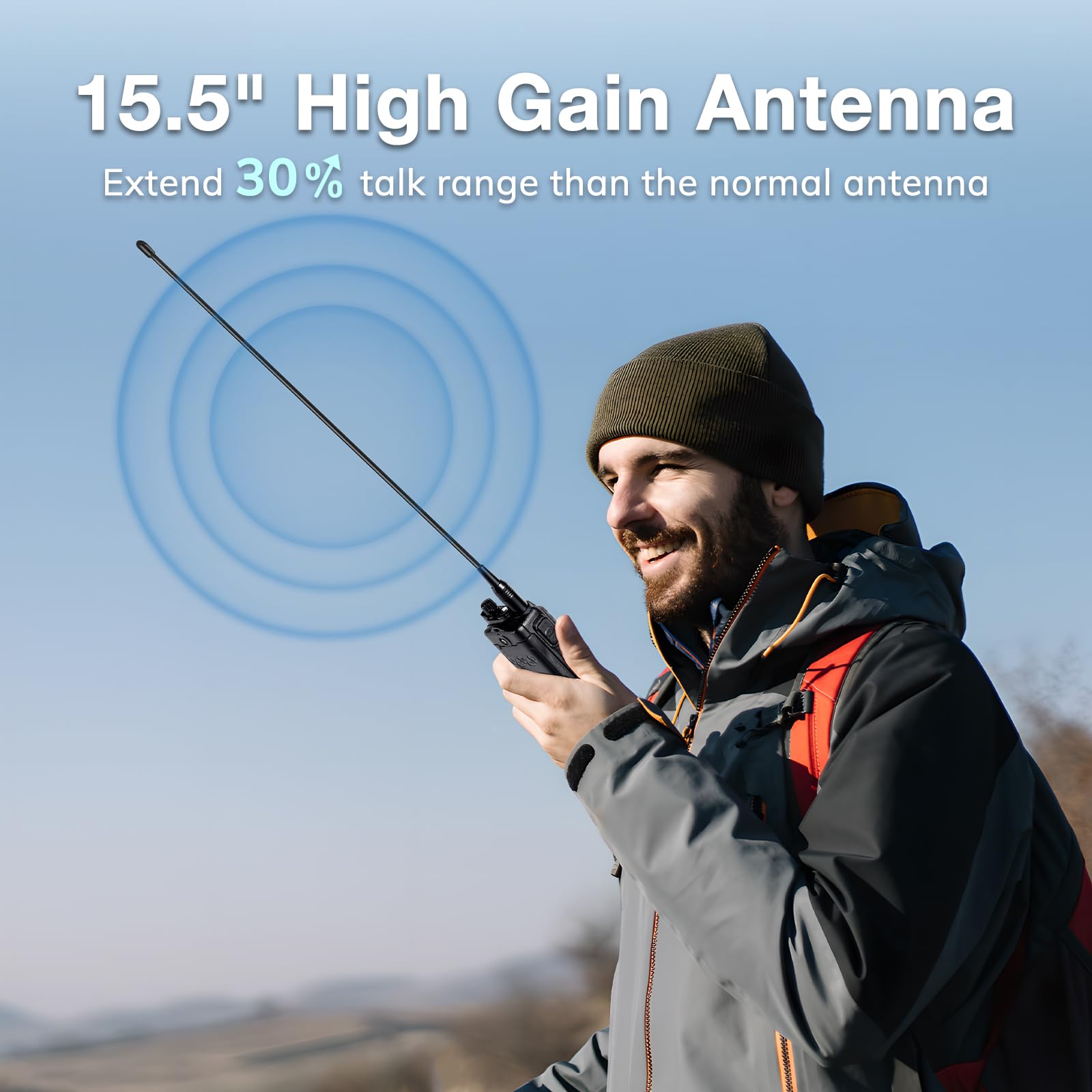 Baofeng UV-9G GMRS Radio (2 Pack), IP67 Waterproof Outdoors Two Way Radios, Long Range Rechargeable with Programming Cable and RA-MD2 Antennas, GMRS Repeater Capable, Support Chirp