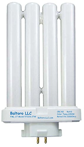 Baltoro FML27/50 27 Watt Linear Quad Compact Fluorescent (CFL) Replacement Bulb for Sunlight desk or floor lamps FML27/EX-D FML27EX/N by Baltoro LLC