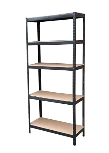 QiMu 5-Tier Heavy Duty Metal Shelving,Metal Storage Shelves, 59" x 28" x 12" Racking Storage Unit,for Home Office Garage Kitchen Bathroom Organization