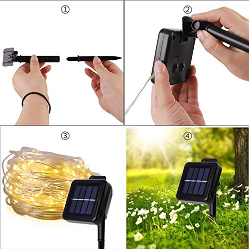LIUPENGWEI Solar Led Fairy Lights String Lights 8 Lighting Modes Fairy Lights Christmas Lights for Patio, Garden, Home, Wedding, Pathway, Party Garden Ghost Light