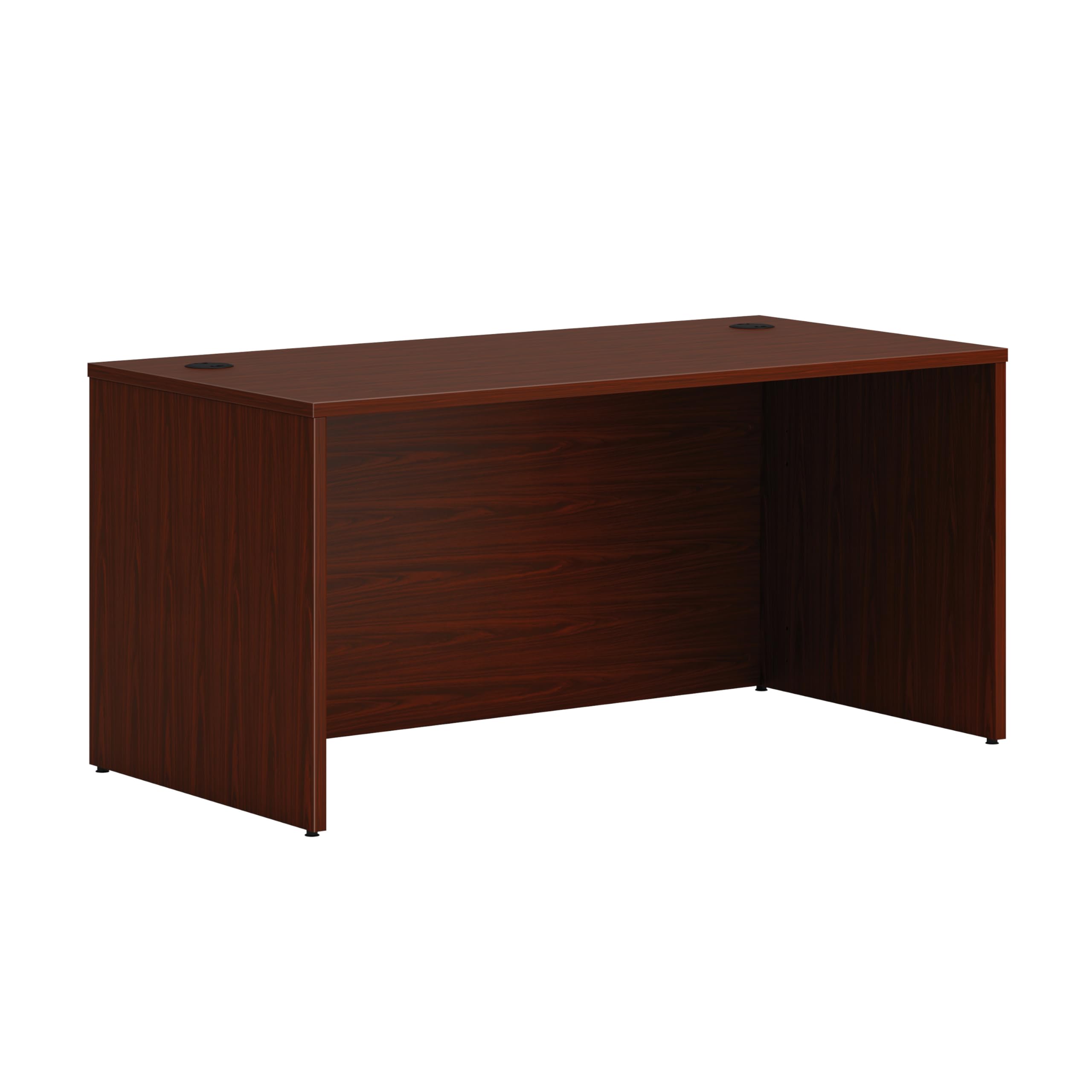 HON MOD Executive Desk 60-Inch Large Computer Desk Home Office Desk Shell - Thick Wooden Laminate Workstation Modern Table Desk with Cord Management for Work, Writing, Study - Traditional Mahogany