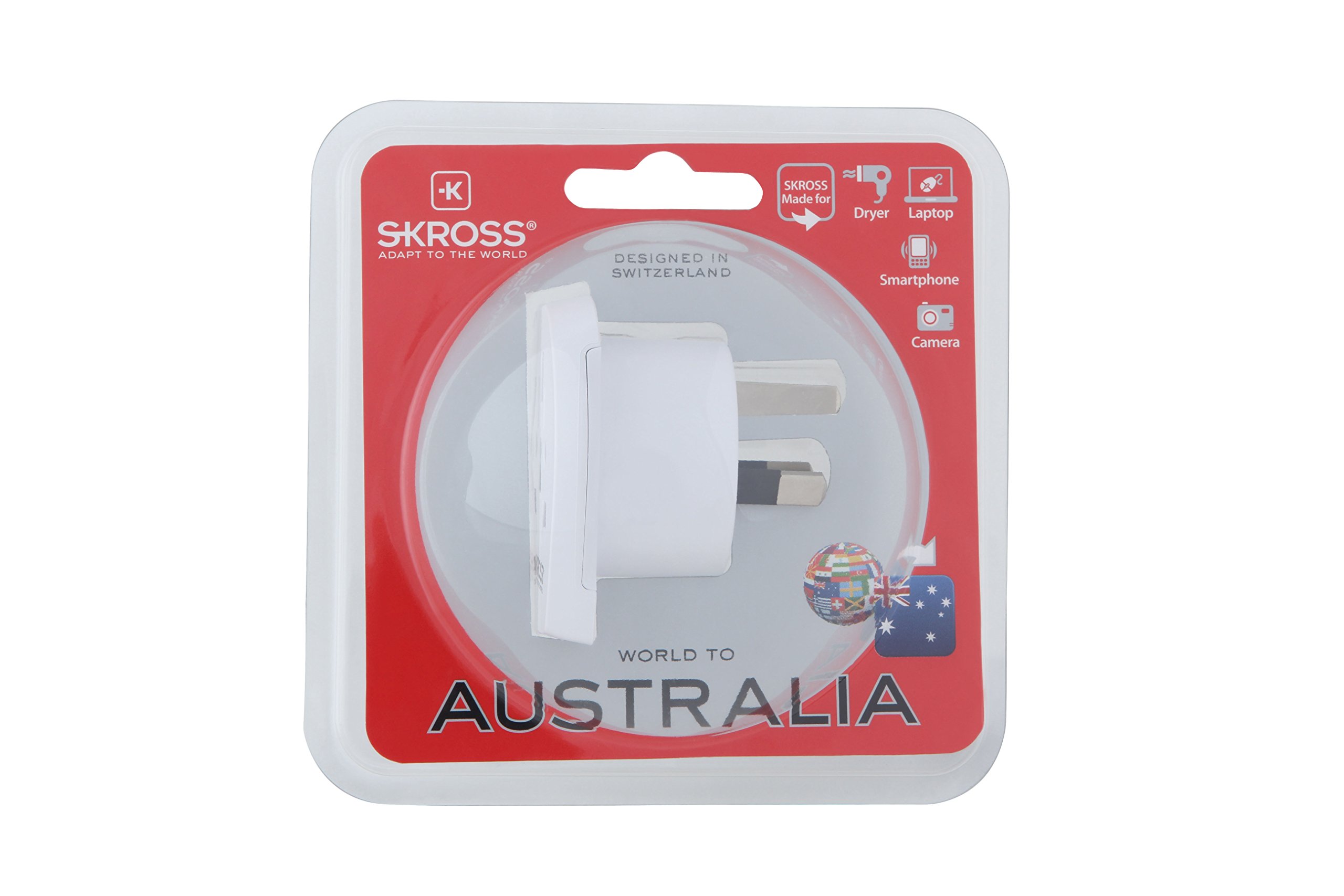 Skross World to Australia/China Country Travel Adaptor, White