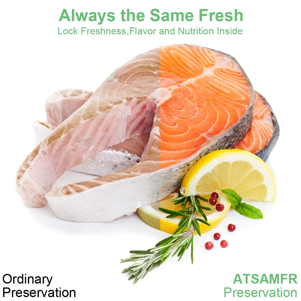 ATSAMFR 200 Pint Size 6x10Inch Vacuum Sealer Food Sealer Bags with BPA Free,Heavy Duty,Great for Vac Storage or Sous Vide Cooking