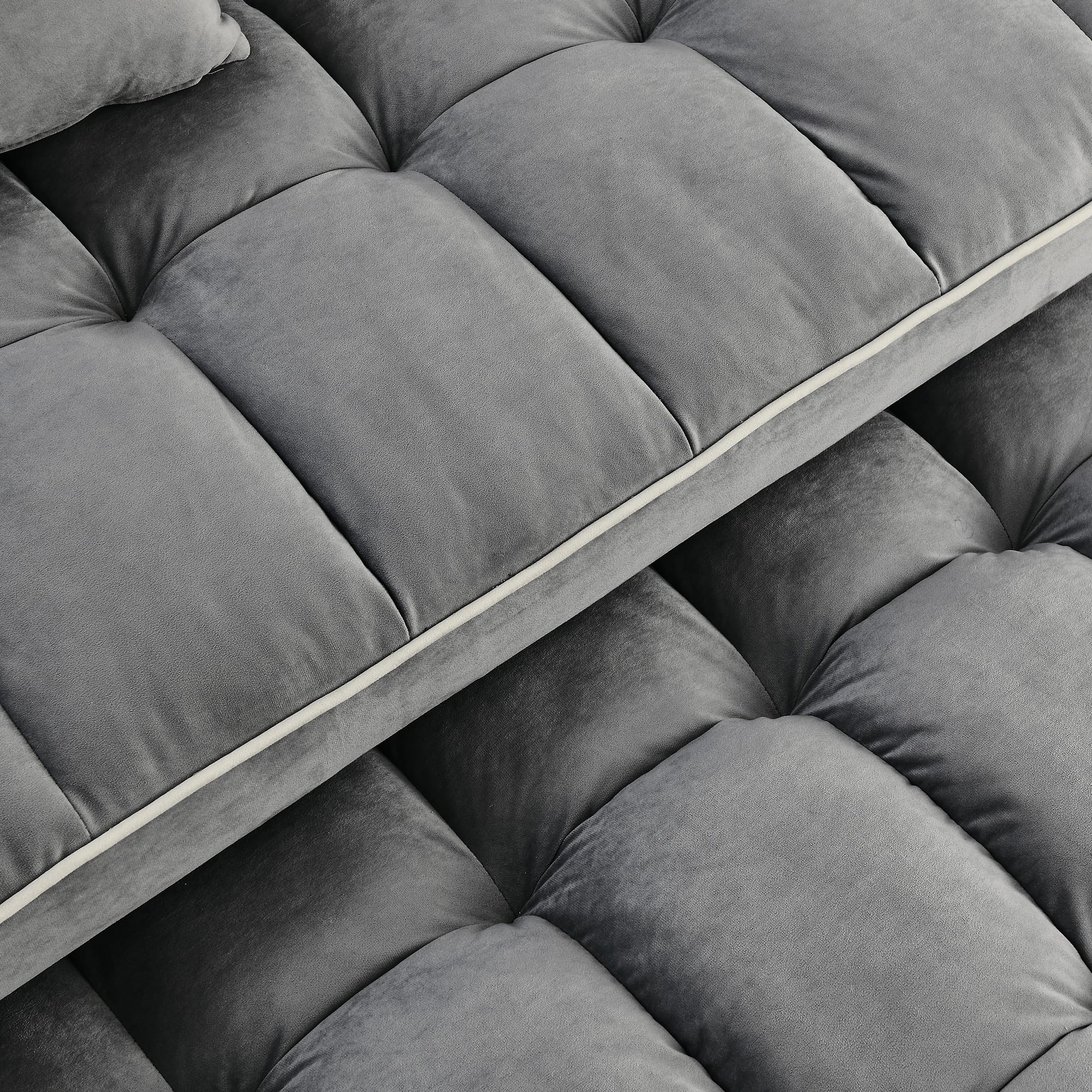 Bellemave Foldable Sofa Bed with Phone Holder, Pull Out Velvet Loveseat Sleeper with 2 USB Charging Ports, Modern Futon Couch with Cup Holders and Adjustable Backrest, for Living Room, Gray