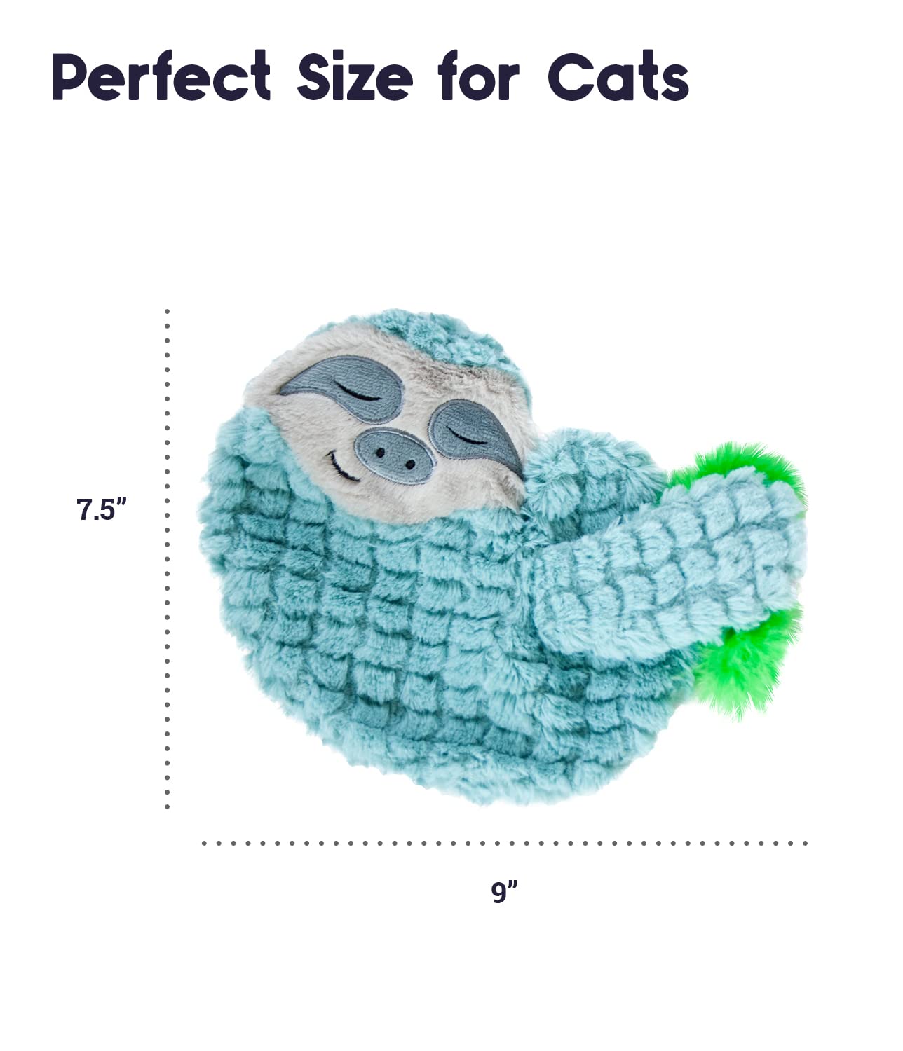 Petstages Purr Pillow Snoozin' Sloth Soothing Plush Cat Toy