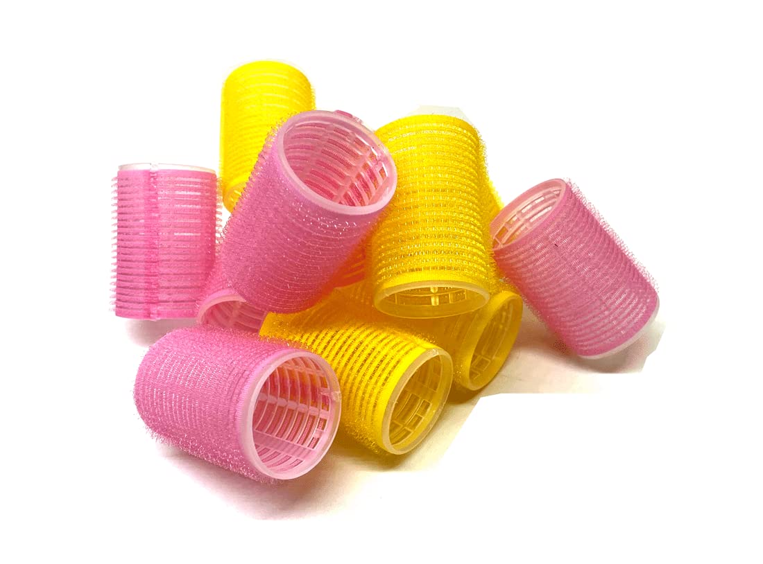Set of 12-40mm (1-1/2”) Self Grip Hair Rollers Pro Salon Hairdressing Curlers Large For Long Hair
