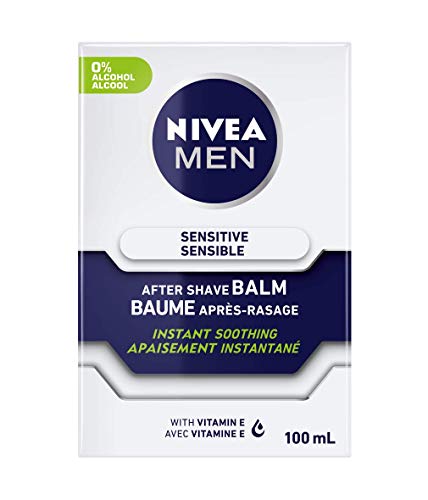 NIVEA FOR MEN Sensitive Post Shave Balm 3.30 oz (Pack of 4)