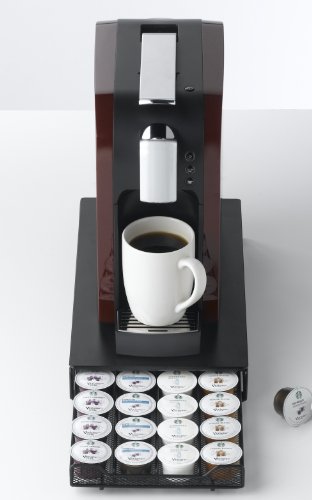 Nifty Verismo Capsule Drawer – Black, 32 Capsule Pod Pack Holder, Non-Rolling Sliding Drawer, Under Coffee Pot Storage, Home Kitchen Counter Organizer