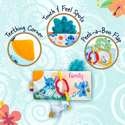 KIDS PREFERRED Disney Baby Lilo & Stitch Soft Book: Stitch ON-The-GO Soft Book, Blue