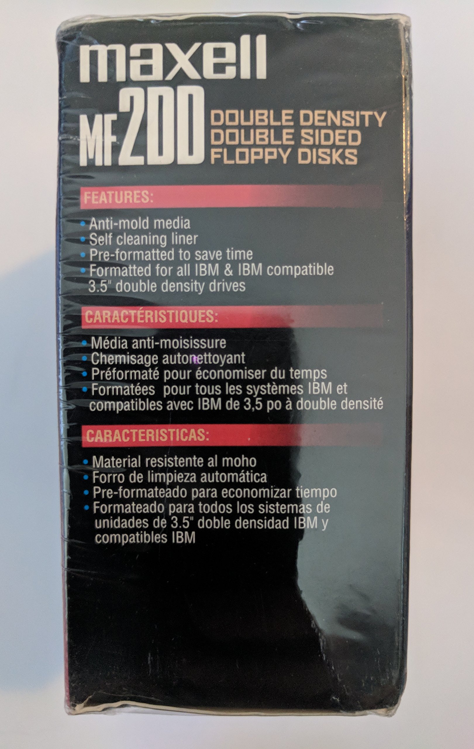 Maxell 3.5-inch Micro Floppy Disks 10 Pack, Double Sided, Double Density, Black