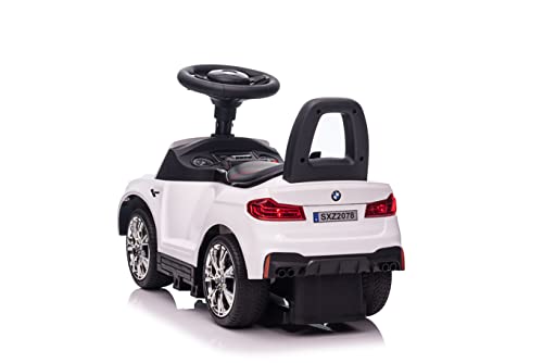 Best Ride On Cars BMW 4 in 1 Battery Powered Push Car, White, Large
