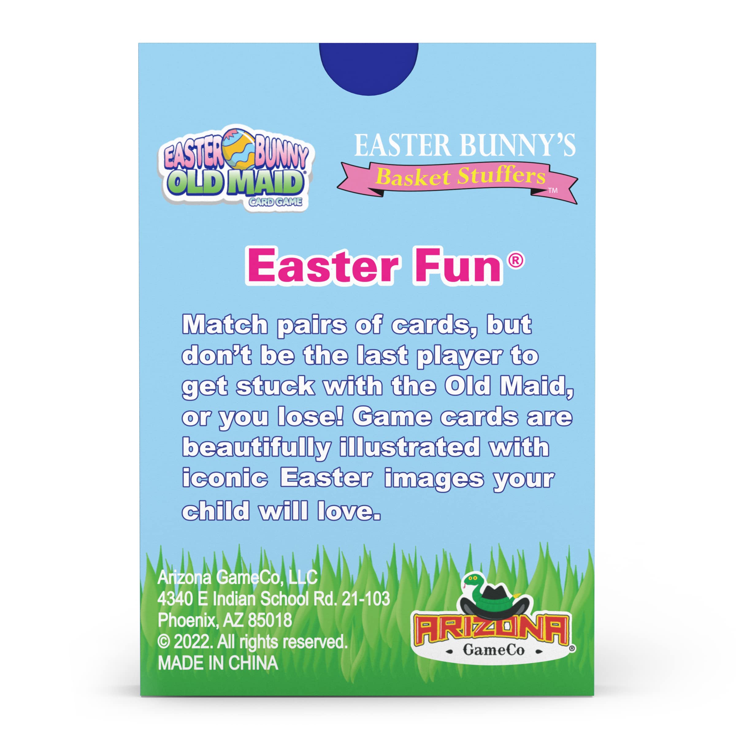 Arizona GameCo Easter Bunny Old Maid Card Game - a Fun Easter Game for Kids Ages 4-8 - Makes a Great Gift, Easter Basket Stuffer or Filler