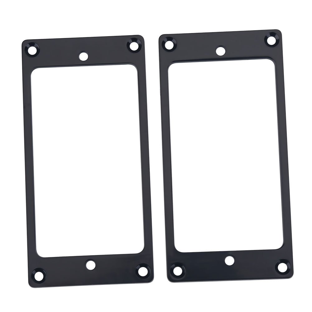 Humbucker Mounting Ring, Metal Pickup Ring, 2pcs Pickup Mounting Rings, Flat Humbucker Mounting Ring for Electric Guitars(black)