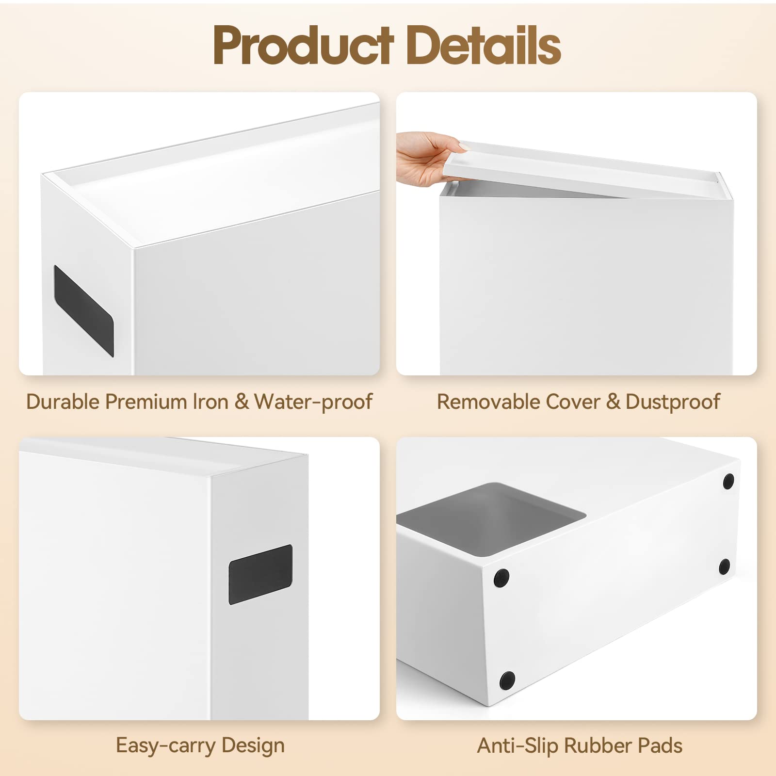 Toilet Paper Storage Organizer, Toilet Paper Holder Dispenser, 12 Rolls Compatible, White