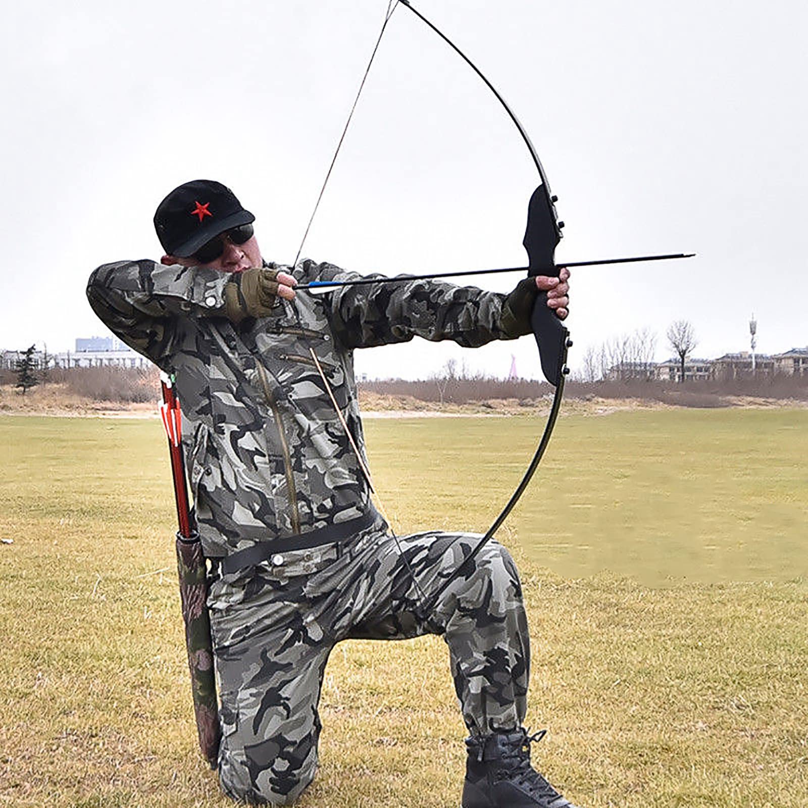Archerest Archery Recurve Bow, Takedown Bow for Adults and Teens Beginners - Hunting/ Backyard Sports Game (48'', Wood- 40 lbs.)