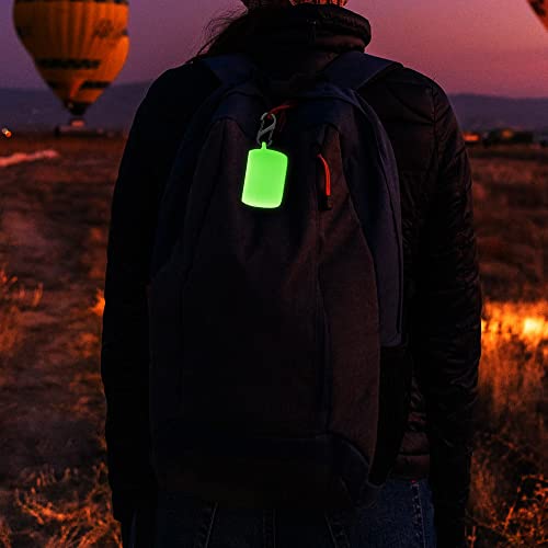 Geiomoo Silicone Case Compatible with Jabra Elite 2, Jabra Elite 3, Protective Cover with Carabiner (Luminous Green)