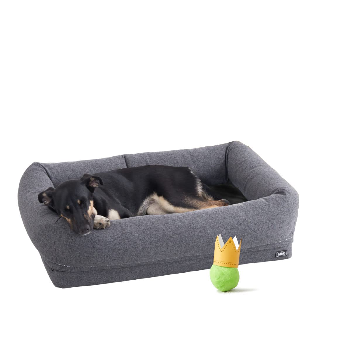 Barkbox Memory Foam Dog Bed with High Density Foam Base for Orthopedic Joint Relief - Crate Lounger, Dog Couch or Sofa Pet Bed - Machine Washable Cover and Water-Resistant Lining - Toy Included