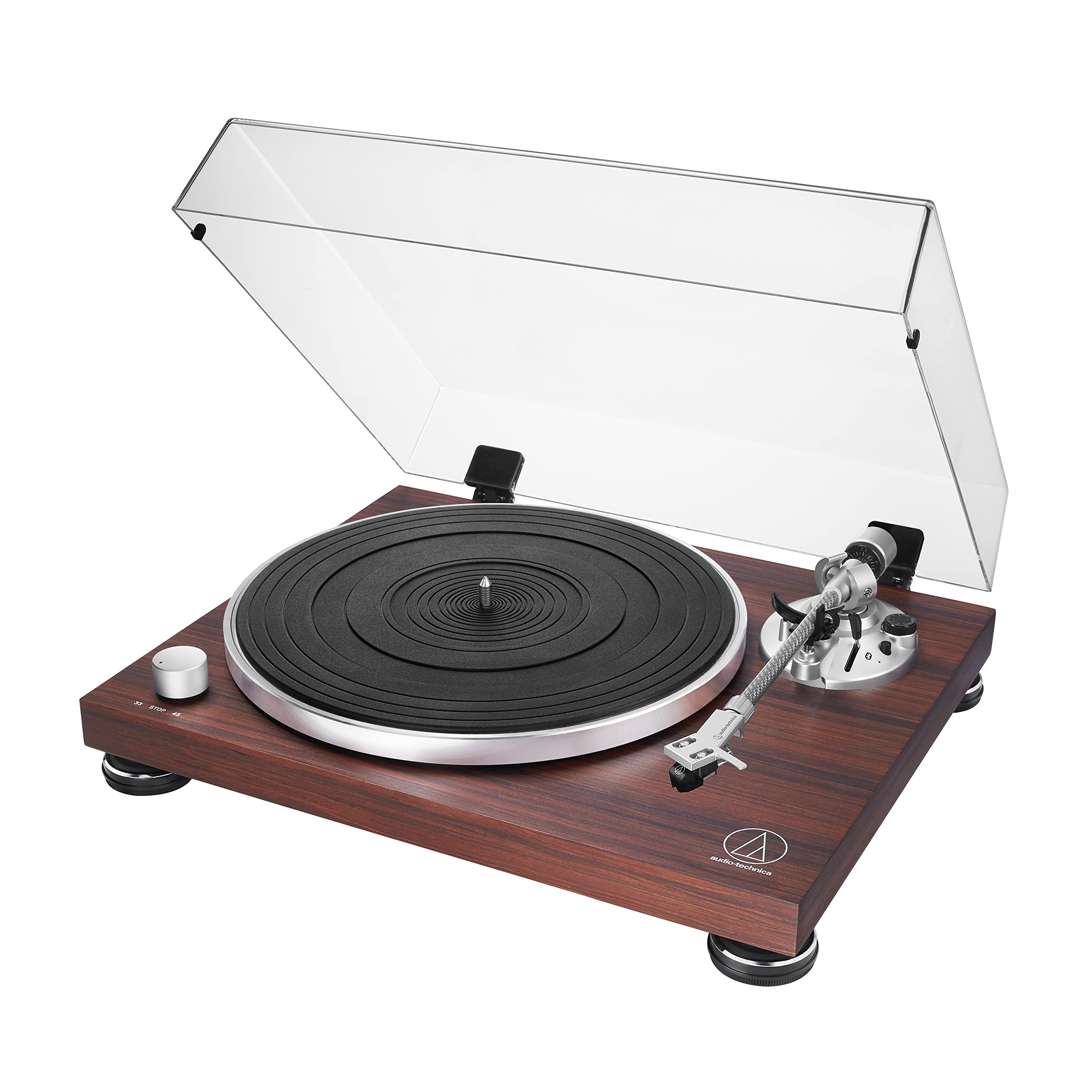 Audio Technica AT-LPW50BT-RW Bluetooth Turntable Manual Belt-Drive 33/45 (Rosewood)